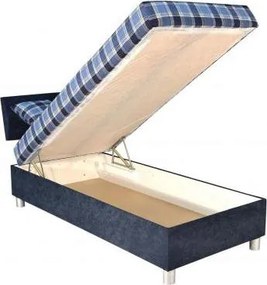 Falco Čalouněná postel Skin 90x200, s úložným prostorem, Molino 620