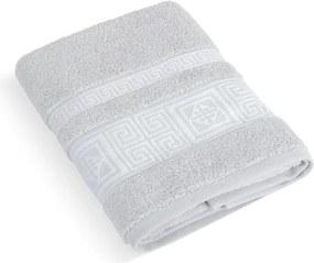 Bellatex Froté ručník a osuška Řecká kolekce světlá šedá rozměr 70x140 cm