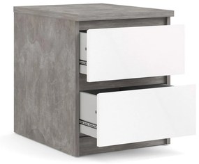 Noční stolek Falco Simplicity 230 beton/bílý lesk