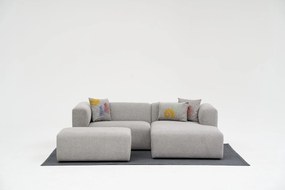 Hanah Home Hanah Home Rohová pohovka LINDEN MINI pravá světle šedá