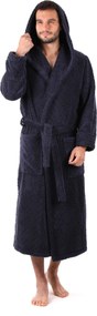 Bavlněný župan Athena s kapucí tmavě modrá 31 16 5952 unisex - S