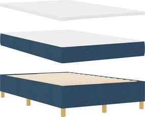 Postel s boxspringem s čelo Modrá 120 x 190 cm textil 3339608
