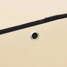 Botník krémový 60 x 28 x 90 cm textil 337263