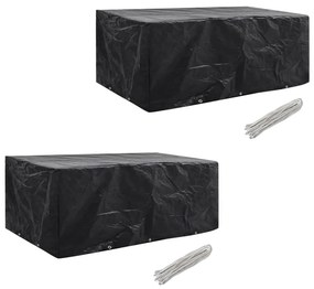 Plachty na zahradní nábytek 2 ks polyratan 10 oček 229 x 113 cm 279121
