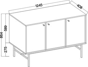 FALCO Komoda Tomila 813/3 Odstín: Eukalyptus