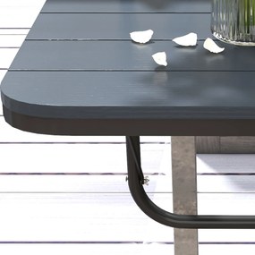 Balkonový stolek Outsunny k zavěšení, nosnost až 25 kg, skládací balkonový stolek, výškově nastavitelný ve 4 směrech, hliník, 60 x 40 cm, černý | Aos…