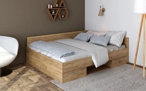 Postel, 160x200, dub artisan, BOAT