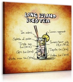 Malvis ® Obraz cedule Long Island Iced Tea Velikost (šířka x výška): 30x30 cm