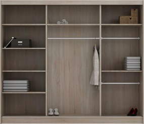 ARK Šatní skříň ESO, Wenge 250 cm