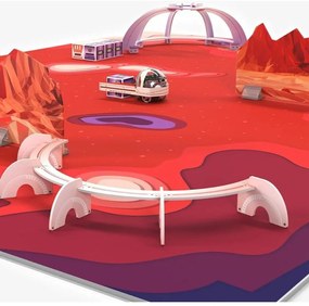 Ozobot podložka challenge mat: mise na mars
