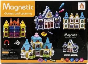 TEDDIES Magnetická stavebnice Domeček 75 dílků / Stavebnice / Kov/plas