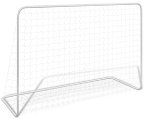 Fotbalové branka se sítí 182 x 61 x 122 cm ocelová bílá - Default Title