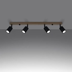 Sollux SL.1294 - Bodové svítidlo VERDO 4xGU10/10W/230V černá