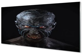 akrylový obraz Strašná plešatý postava s červenýma očima 125x50 cm