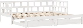 Válenda s přistýlkou a zásuvkami bez matrace bílá 80x200 cm 3302210