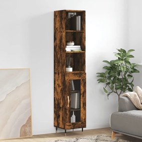 Skříň highboard kouřový dub 34,5 x 34 x 180 cm kompozitní dřevo