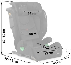 Nukido Louis Soft autosedačka černá 15-36 kg ISOFIX