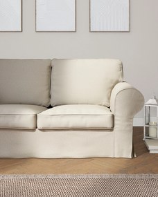 Potah na pohovku IKEA  Ektorp 2-místná, nerozkládací barva béžová látka pletený vzor