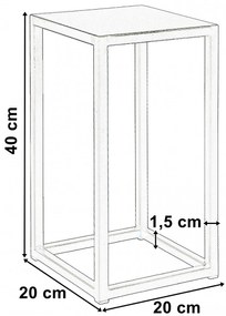 Stojan na květiny Piatto 40 cm černý