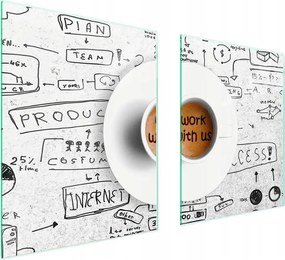 Skleněná ochranná deska na sporák 85x52 Káva sklo Indukce 7v1