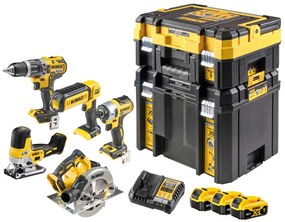 DeWALT - 11dílná sada AKU nářadí, baterií a nabíječky DCK500P3T