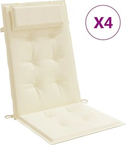 vidaXL Podušky na židli s vysokým opěradlem 4 ks oxford [361881] Barva: taupe