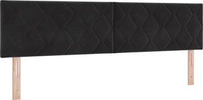 Postel s boxspringem s čelo Černá 180 x 200 cm samet 3339256