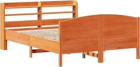 Postel bez matrace voskově hnědá 150 x 200 cm masivní borovice 3306965