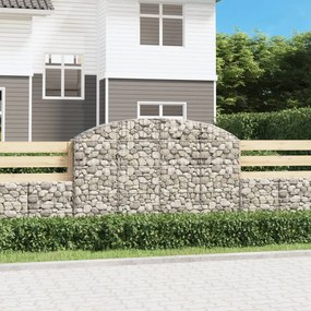Klenutý gabionový koš 200 x 30 x 120/140 cm pozinkované železo 153466
