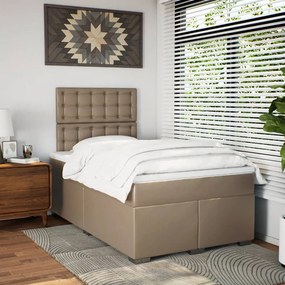 Box spring postel s matrací cappuccino 120x190 cm umělá kůže 3290715