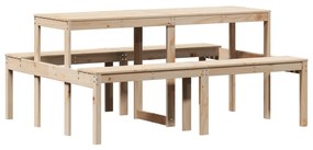 vidaXL Piknikový stůl 160 x 134 x 75 cm masivní borové dřevo