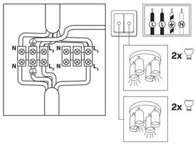 LED RGBW Stmívatelné koupelnové bodové svítidlo TURYN 4xGU10/6,5W/230V IP44 bílá