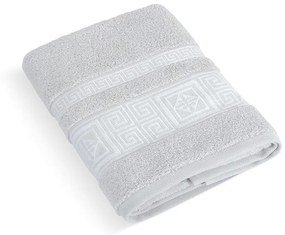 Bellatex Froté ručník a osuška Řecká kolekce světlá šedá velikost Ručník - 50x100 cm