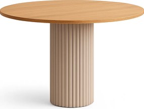 NW Kulatý jídelní stůl NESTORIO 2, 90 cm Barva/ dekor: Černá, Barva nohy stolu: Černá