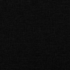 3místná pohovka s podnožkou černá 180 cm textil 3201093