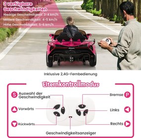 Costway Dětské elektrické auto Lamborghini s dálkovým ovládáním a LED světlomety