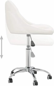 Otočné jídelní židle 6 ks bílé umělá kůže 3088675