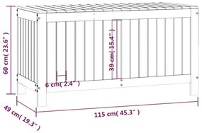 Petromila Zahradní úložný box medově hnědý 115x49x60 cm masivní borovice