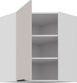 COMO | horní kuchyňská skříňka 60x60 GN-72 1F (45°) rohová s policemi | 60x60 cm | bílá/kašmír