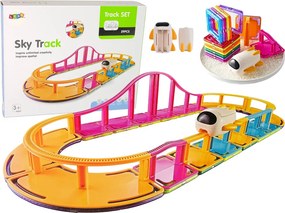 LEAN Toys Magnetická stavebnice Nebeská dráha 29 dílků