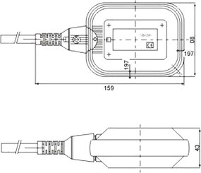 Plovákový spínač Wiltec – 5 m (50629)