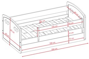 Ourbaby Julie postel + úložný prostor 160x80 cm bílá