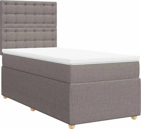 Box spring postel s matrací taupe 90x200 cm textil 3294257