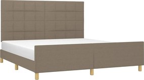 Rám postele bez matrace taupe 180 x 200 cm textil 3125077