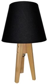 Stolní lampa CONE 1xE27/60W/230V borovice černá