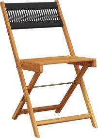 Skládací židle 8 ks, černé, masivní akácie 3214603