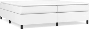 Rám postele s boxspringem bílá 200 x 200 cm umělá kůže 3121066