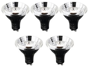 Sada 5 LED žárovek GU10 s 3-stupňovým stmíváním Kelvin 70mm 6W 500 lm 2200 - 3600K