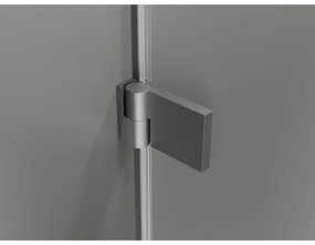 Mexen, Mexen Lunar-B výklopné sprchové dveře levé 75 cm, průhledné, pistolově šedá kartáčovaná - 832-075-000-66-00-L