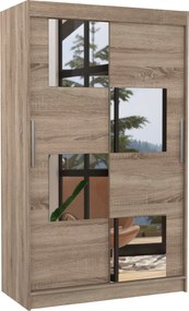 ADRK Furniture Skříň posuvná se zrcadlem LUGANO 120 SW-LUG-T-120+A047